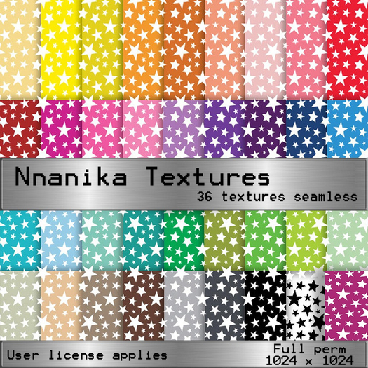Second Life Marketplace - Nnanika Star Seamless Texture [1024x1024 ...